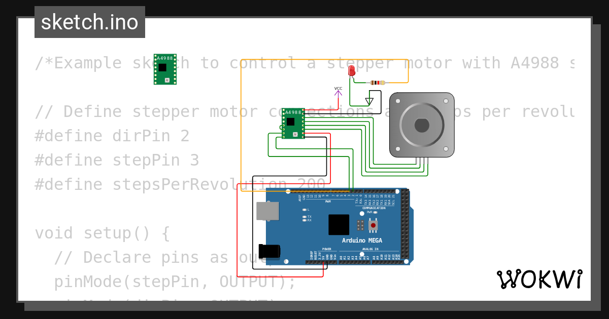Motor Paso Y Motor Dc Wokwi Esp32 Stm32 Arduino Simulator 9938