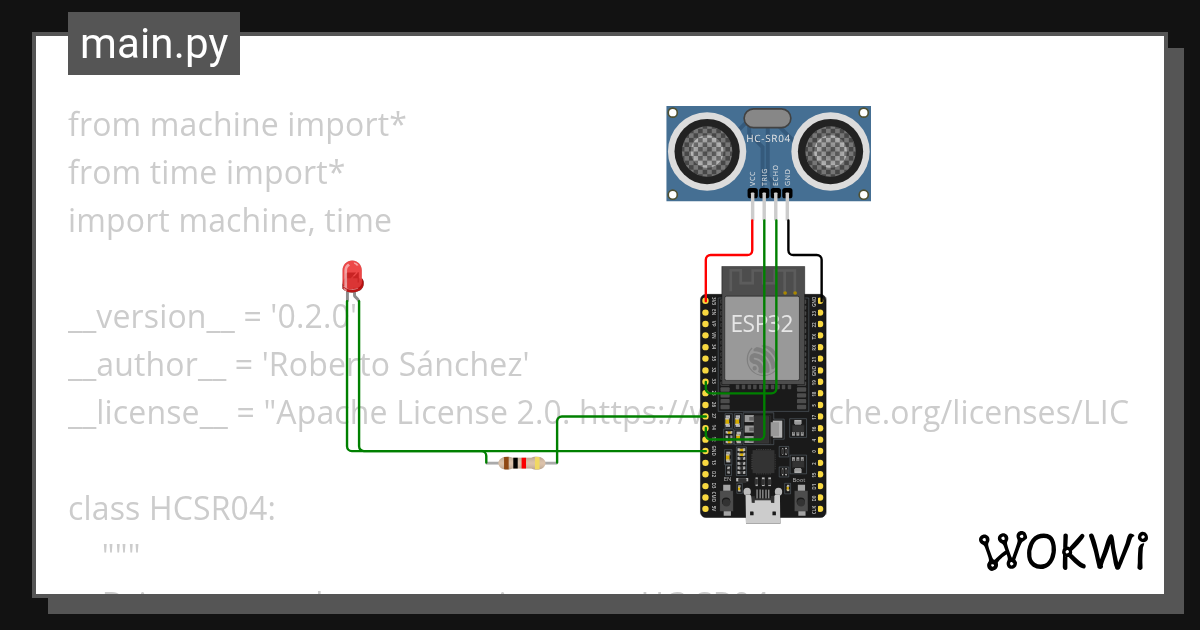 1 distance - Wokwi ESP32, STM32, Arduino Simulator