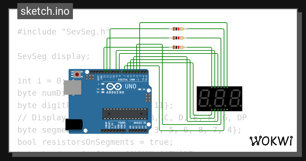 Arduino 7 Segment Display Wokwi Esp32 Stm32 Arduino Simulator 7869