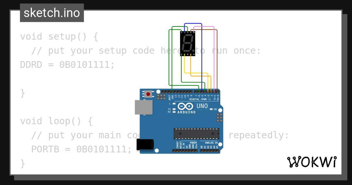 7 Segment 3 B Wokwi Esp32 Stm32 Arduino Simulator 6139