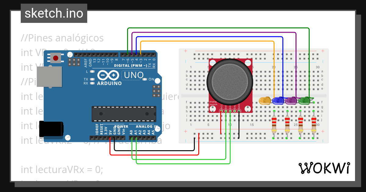 joystick actividad - Wokwi ESP32, STM32, Arduino Simulator