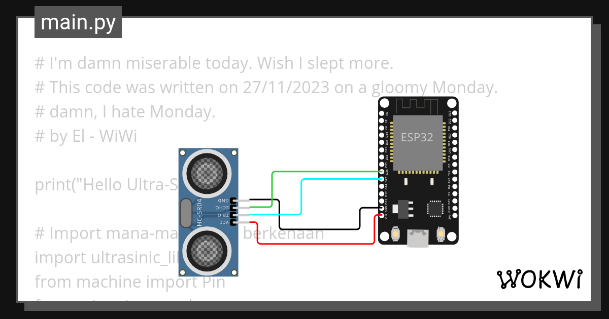 ultrasonic - Wokwi ESP32, STM32, Arduino Simulator