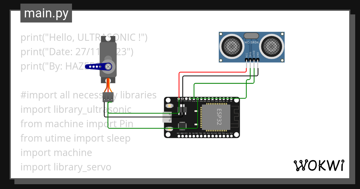 ultrasonic - Wokwi ESP32, STM32, Arduino Simulator