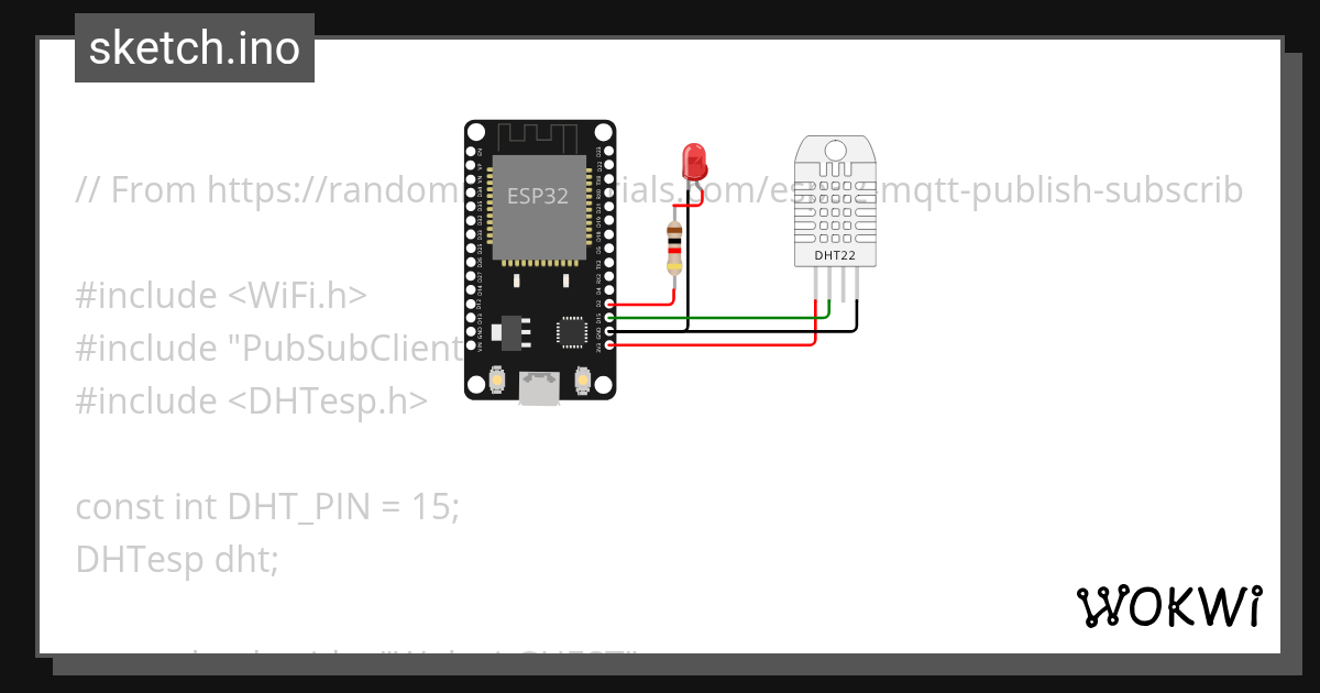 DHTmqtt Copy - Wokwi ESP32, STM32, Arduino Simulator