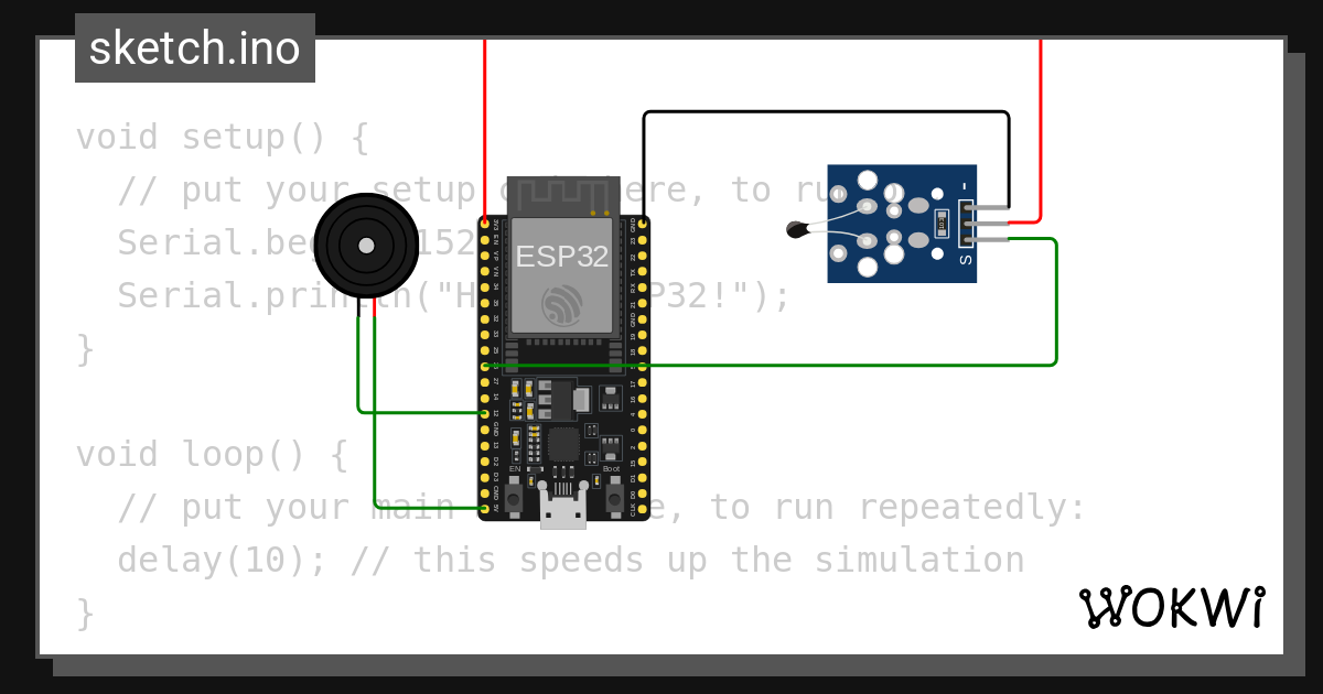 热敏报警器 Wokwi Esp32 Stm32 Arduino Simulator 7969