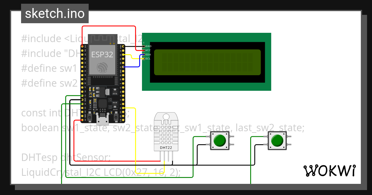 lcd_dht22 - Wokwi ESP32, STM32, Arduino Simulator