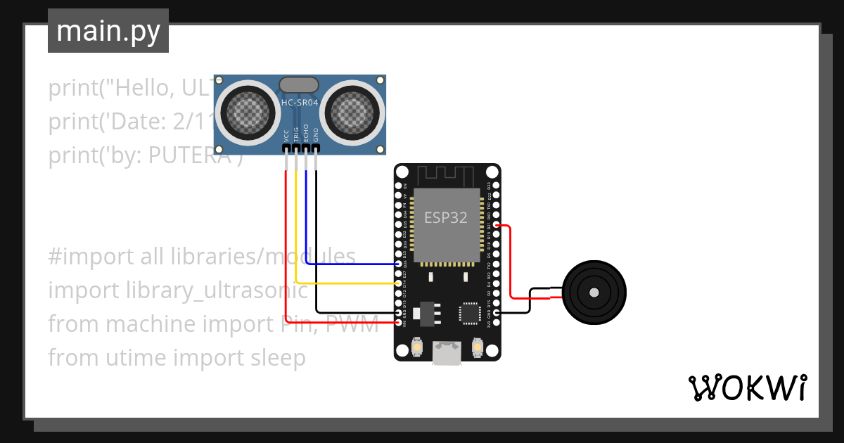 ultrasonic - Wokwi ESP32, STM32, Arduino Simulator