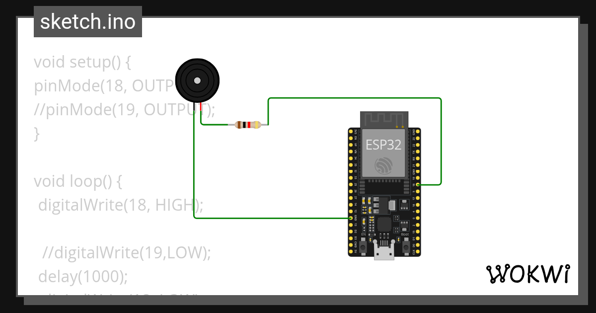 buzzer - Wokwi ESP32, STM32, Arduino Simulator