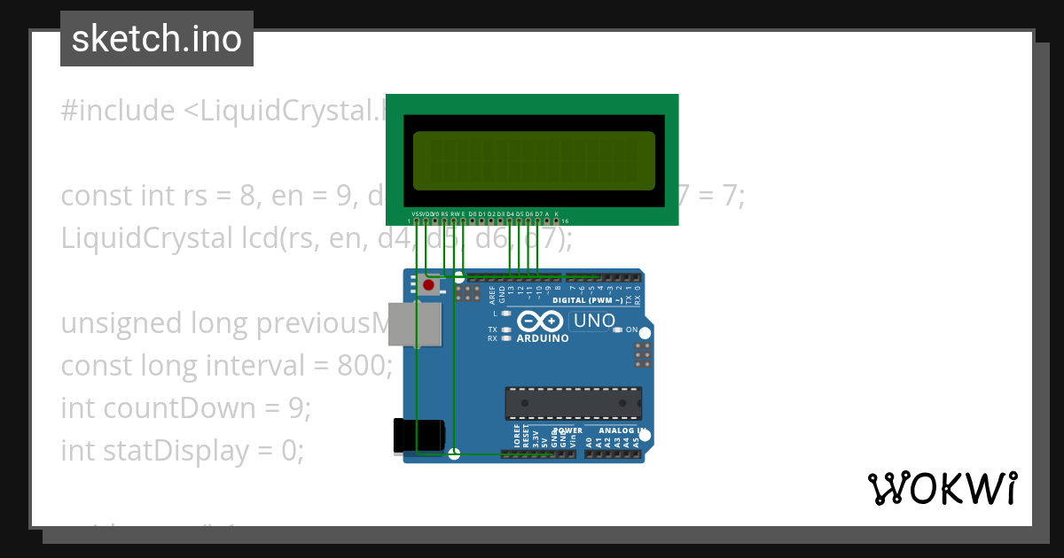 conta enrerre bom no delay - Wokwi ESP32, STM32, Arduino Simulator
