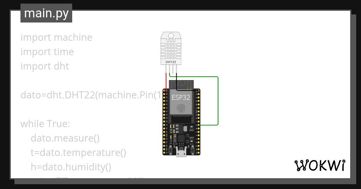 sensor temperatura y humedad - Wokwi ESP32, STM32, Arduino Simulator sensor temperatura y humedad - Wokwi ESP32, STM32, Arduino Simulator