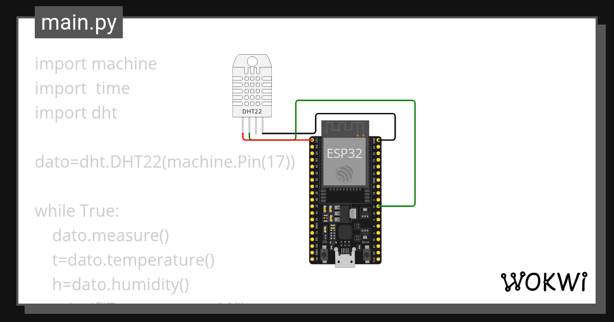 Sensor Temperatura Humedad Wokwi Esp32 Stm32 Arduino Simulator 8121
