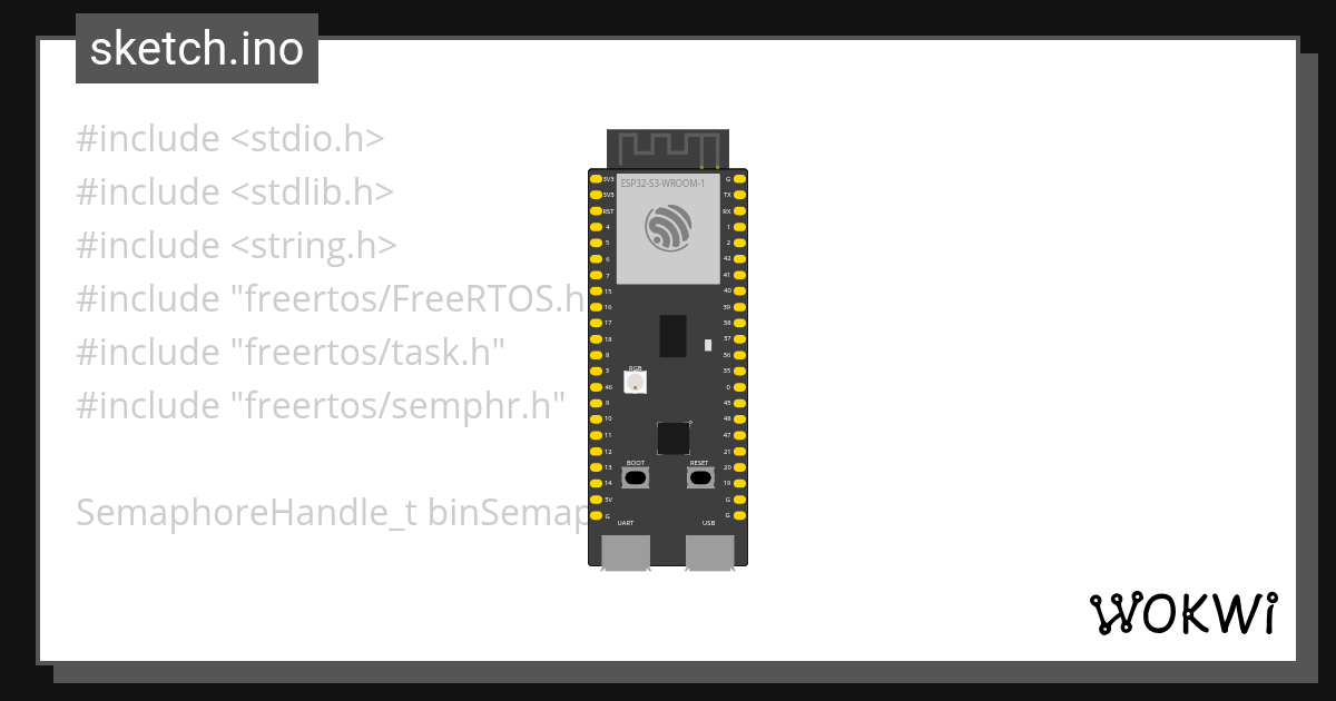 Task Semaphore Wokwi Esp32 Stm32 Arduino Simulator 1758