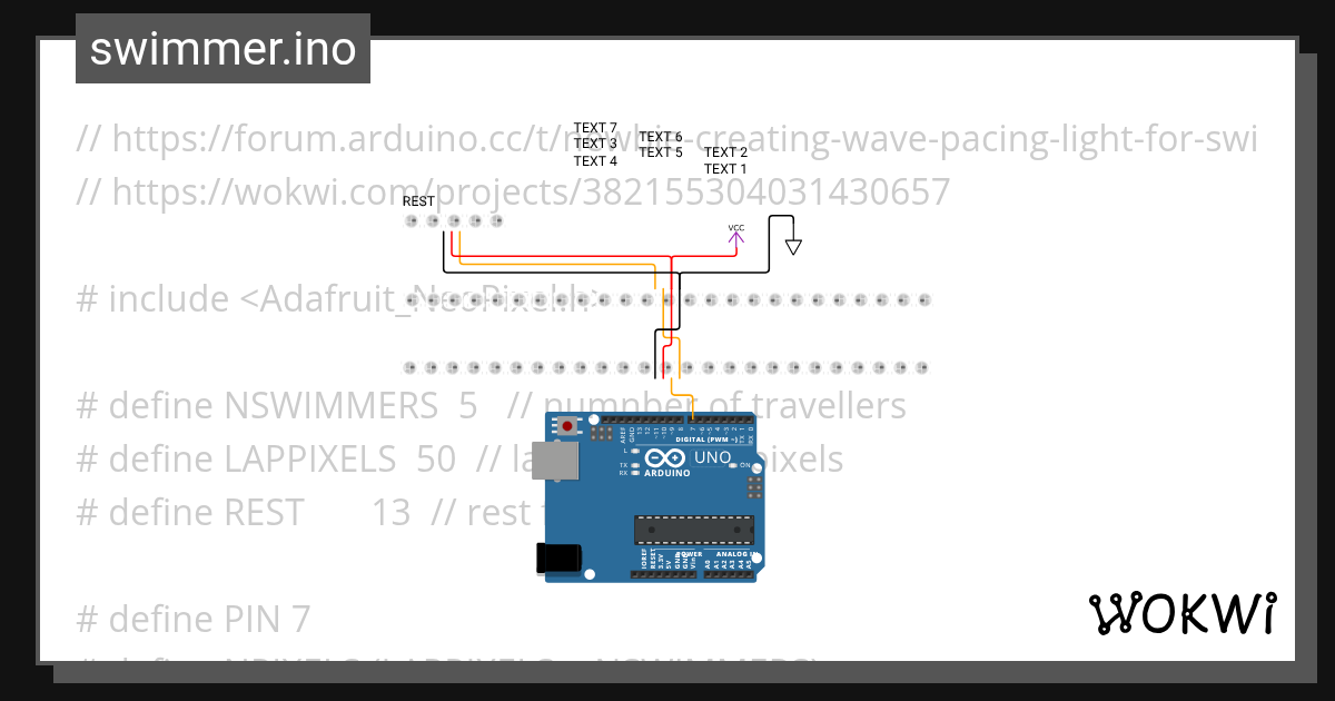 swimmer Copy - Wokwi ESP32, STM32, Arduino Simulator
