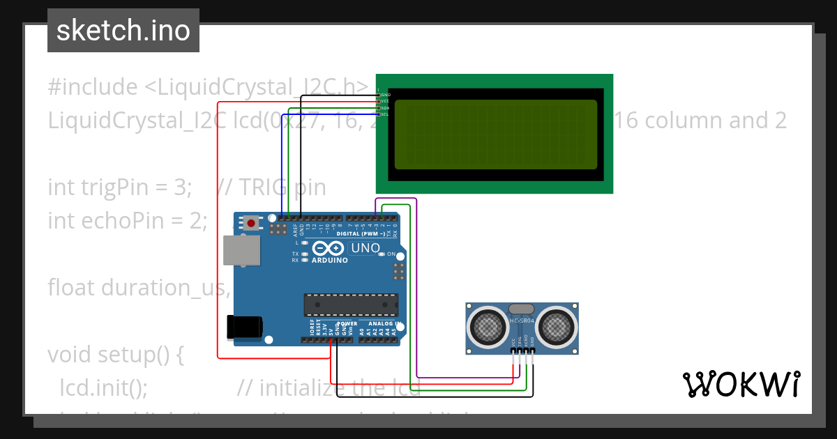 ultrasonic_sensor_2.1 - Wokwi ESP32, STM32, Arduino Simulator