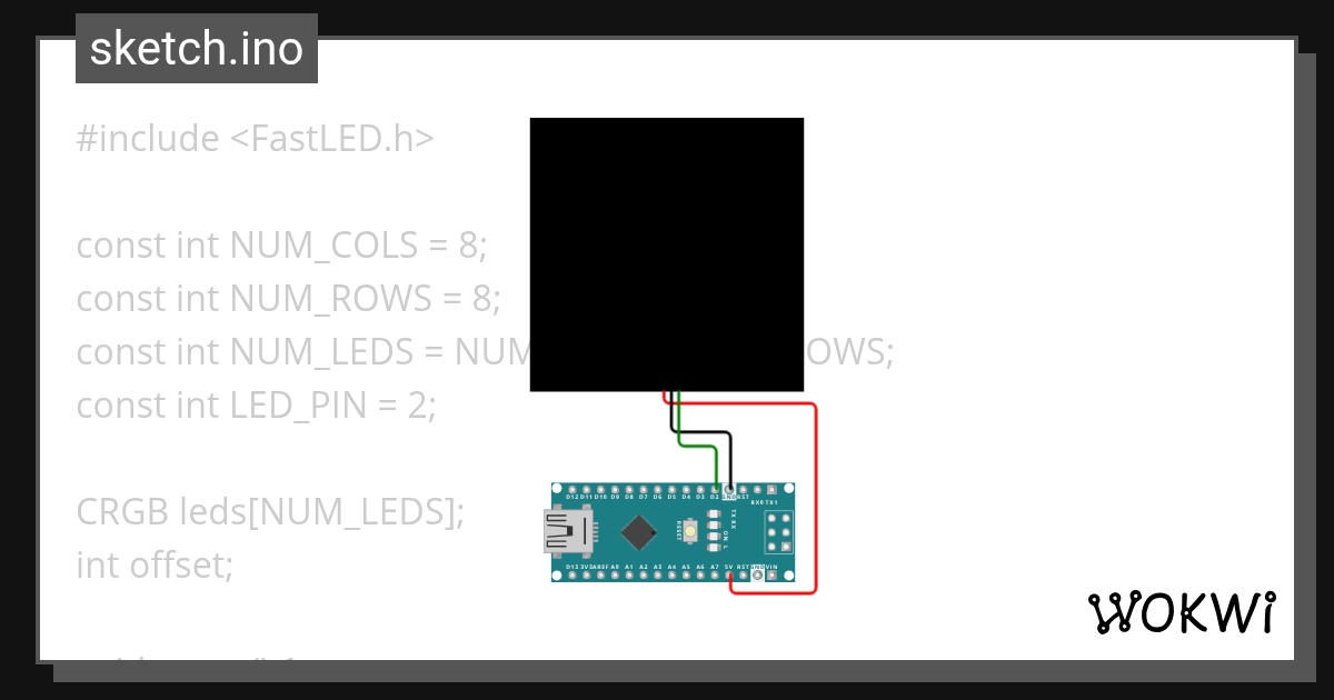 RGB matrix test - Wokwi ESP32, STM32, Arduino Simulator