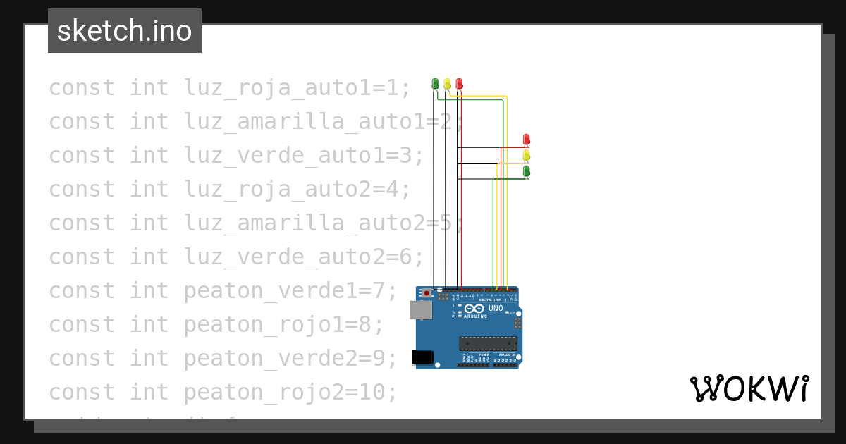 Semaforos Wokwi Esp32 Stm32 Arduino Simulator