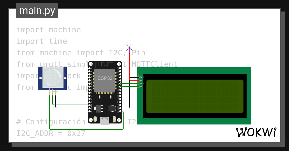 Alarma Sensor Mensajelcd Copy Wokwi Esp32 Stm32 Arduino Simulator