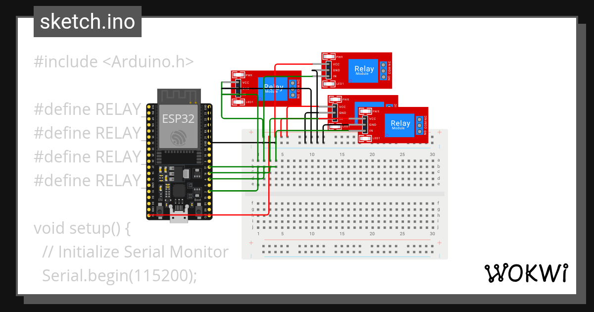 4 RELAY NI KENET BAI - Wokwi ESP32, STM32, Arduino Simulator