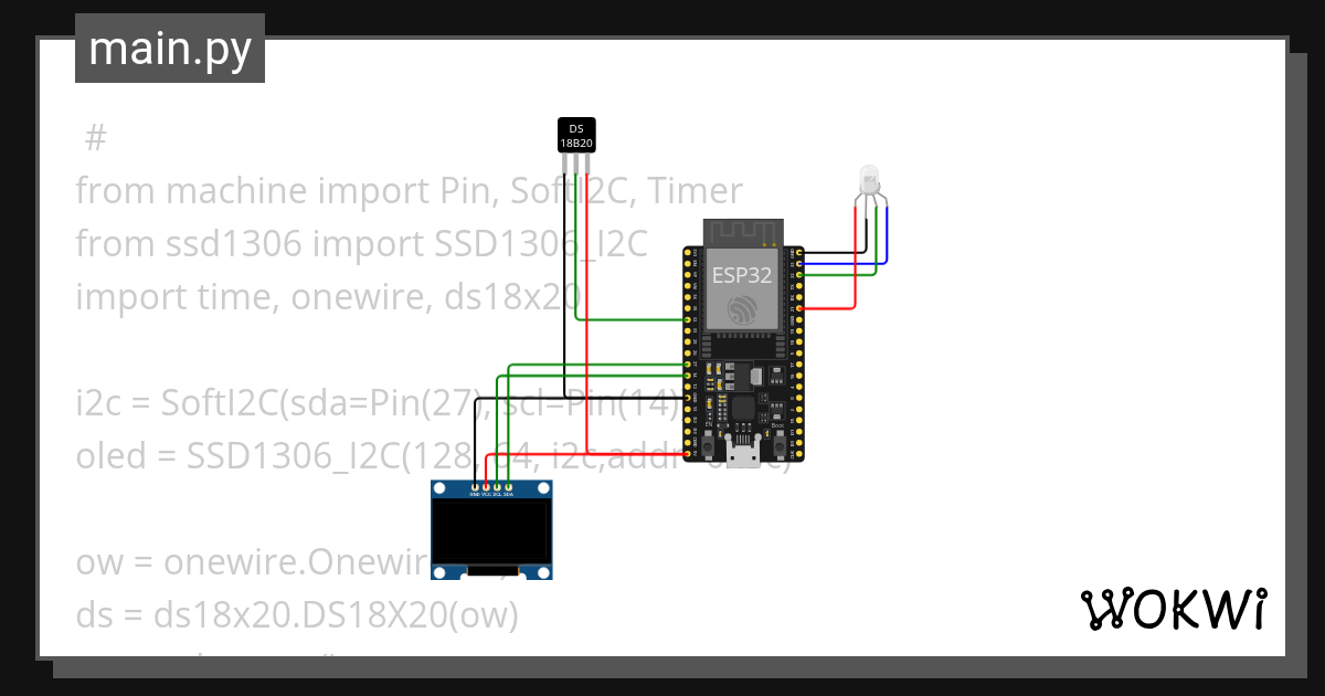 温度传感器 Copy Wokwi Esp32 Stm32 Arduino Simulator