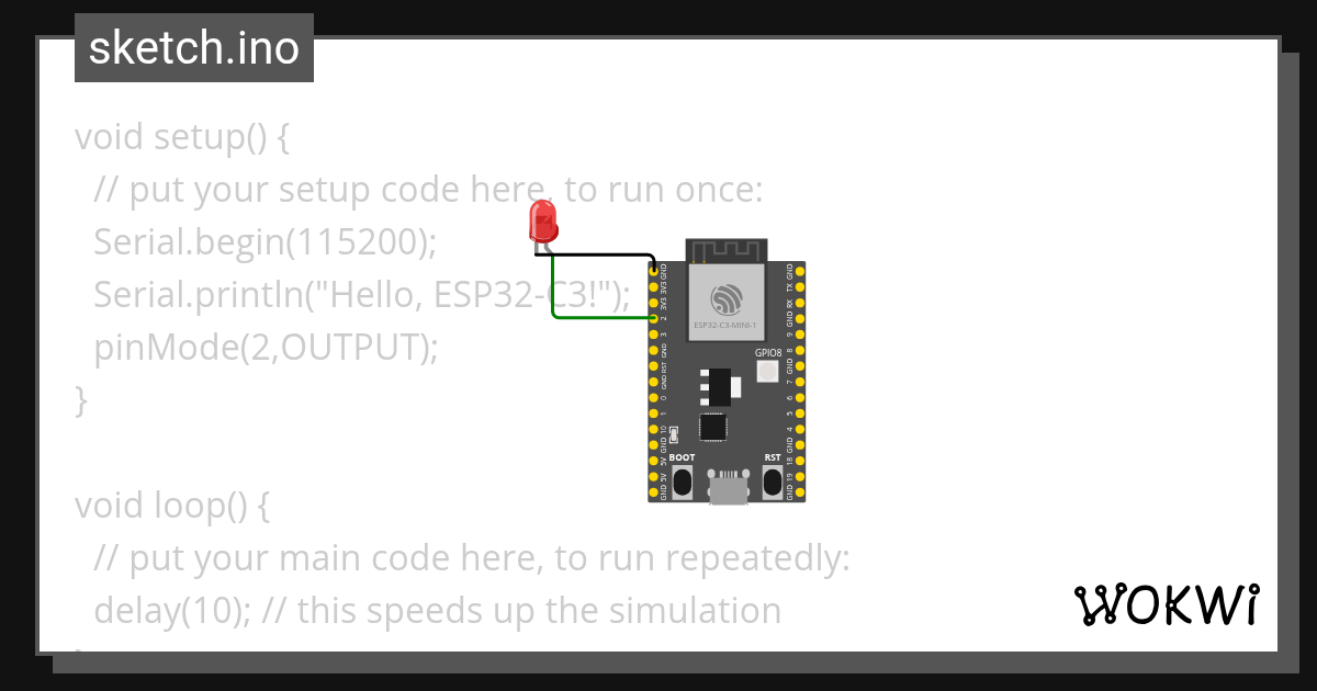 demo - Wokwi ESP32, STM32, Arduino Simulator