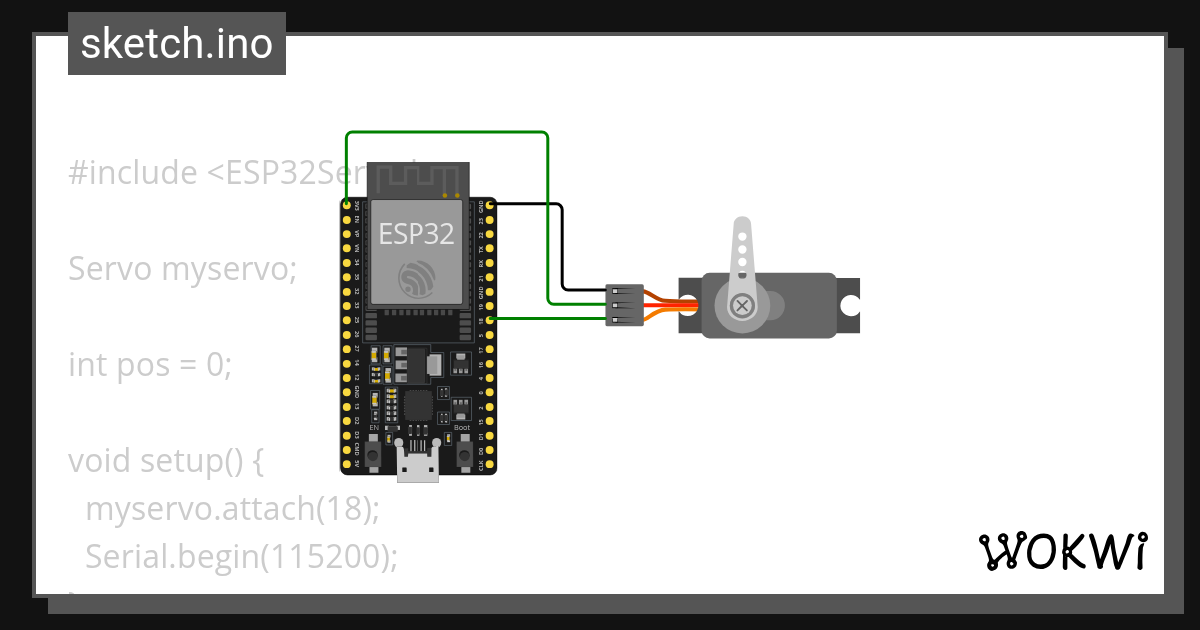 MOTOR SERVO - Wokwi ESP32, STM32, Arduino Simulator MOTOR SERVO - Wokwi ESP32, STM32, Arduino Simulator