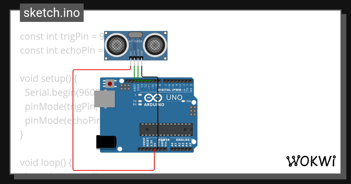 ultrasonik - Wokwi ESP32, STM32, Arduino Simulator