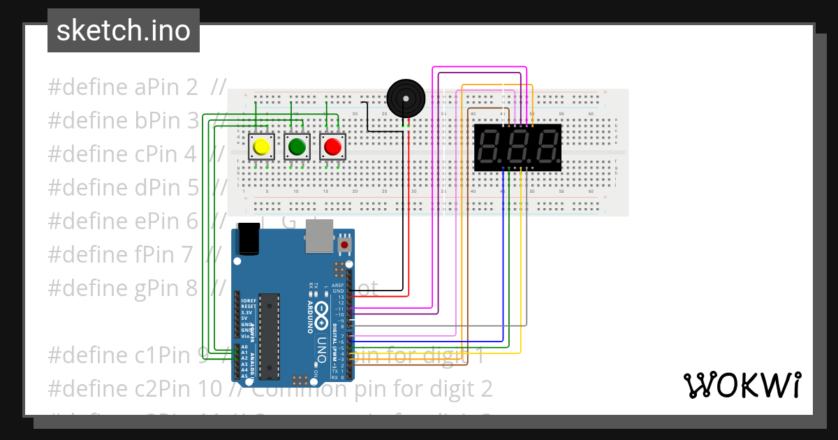 Cheska Pauline_3 digit 7-segment display using Arduino - Wokwi ESP32 ...