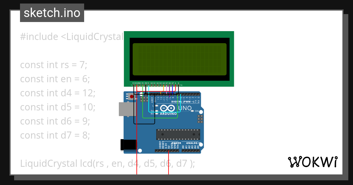 Lcd20x4 Kepin Wokwi Esp32 Stm32 Arduino Simulator 8350
