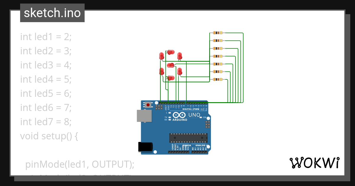 Led 7segment Function Wokwi Esp32 Stm32 Arduino Simulator 