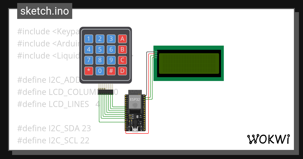 LCD_KEYPAD - Wokwi ESP32, STM32, Arduino Simulator