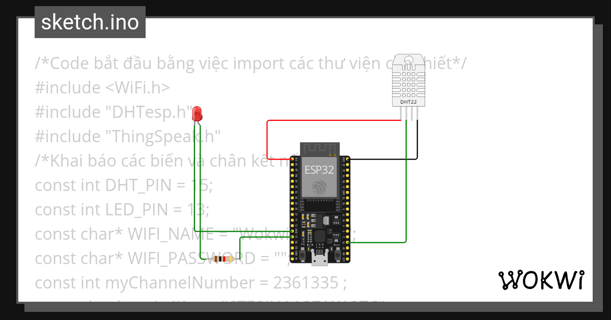 Dht22thingspeak Wokwi Esp32 Stm32 Arduino Simulator