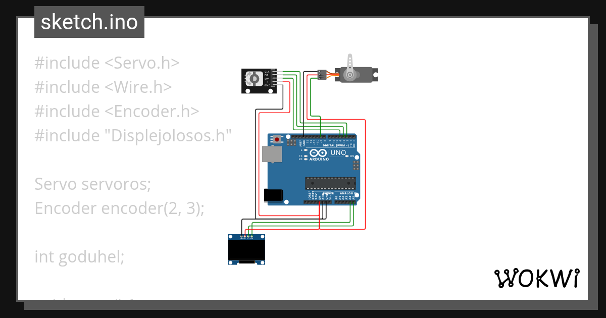 servo encoder a olet - Wokwi ESP32, STM32, Arduino Simulator