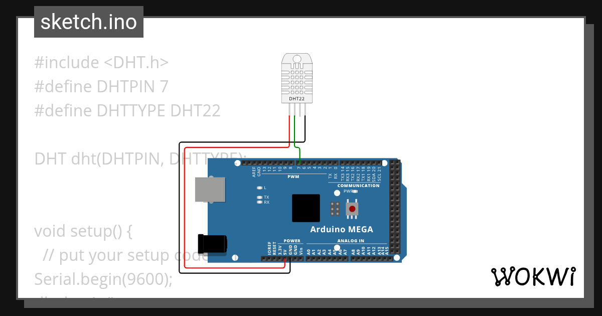 Cảm Biến đo Nhiệt độ Và độ ẩm Wokwi Esp32 Stm32 Arduino Simulator 