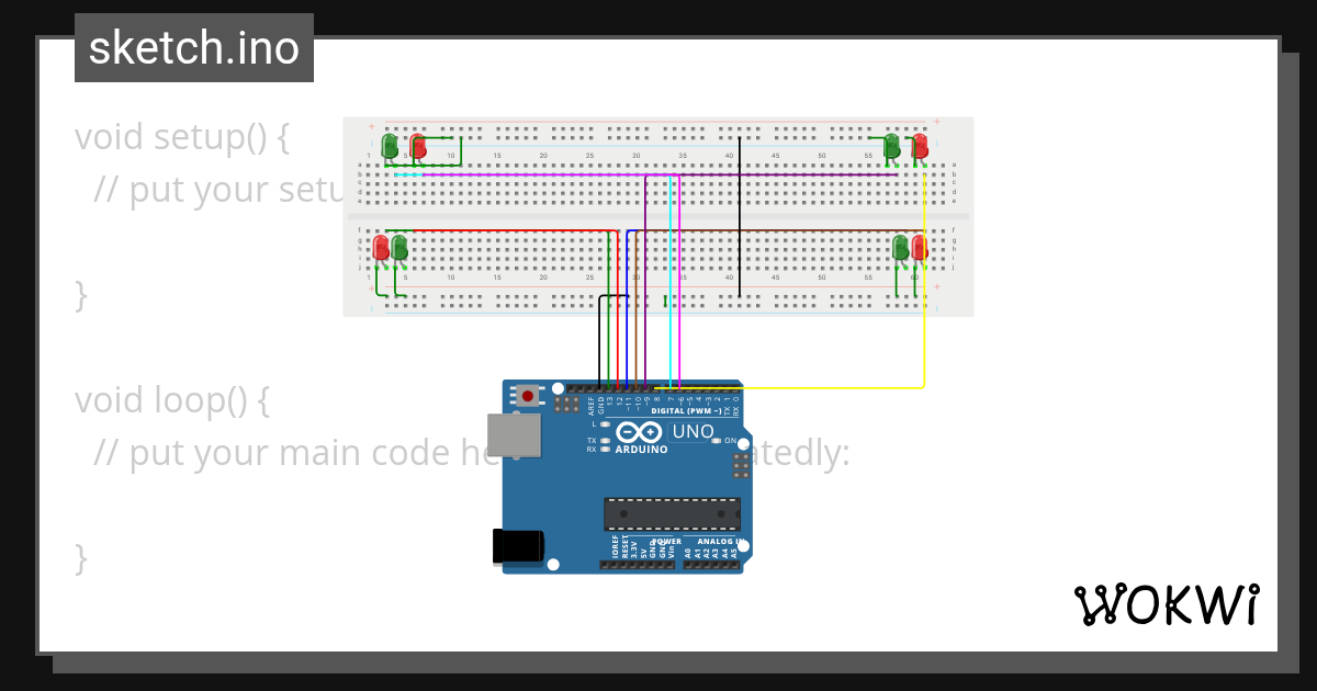 traffic light - Wokwi ESP32, STM32, Arduino Simulator