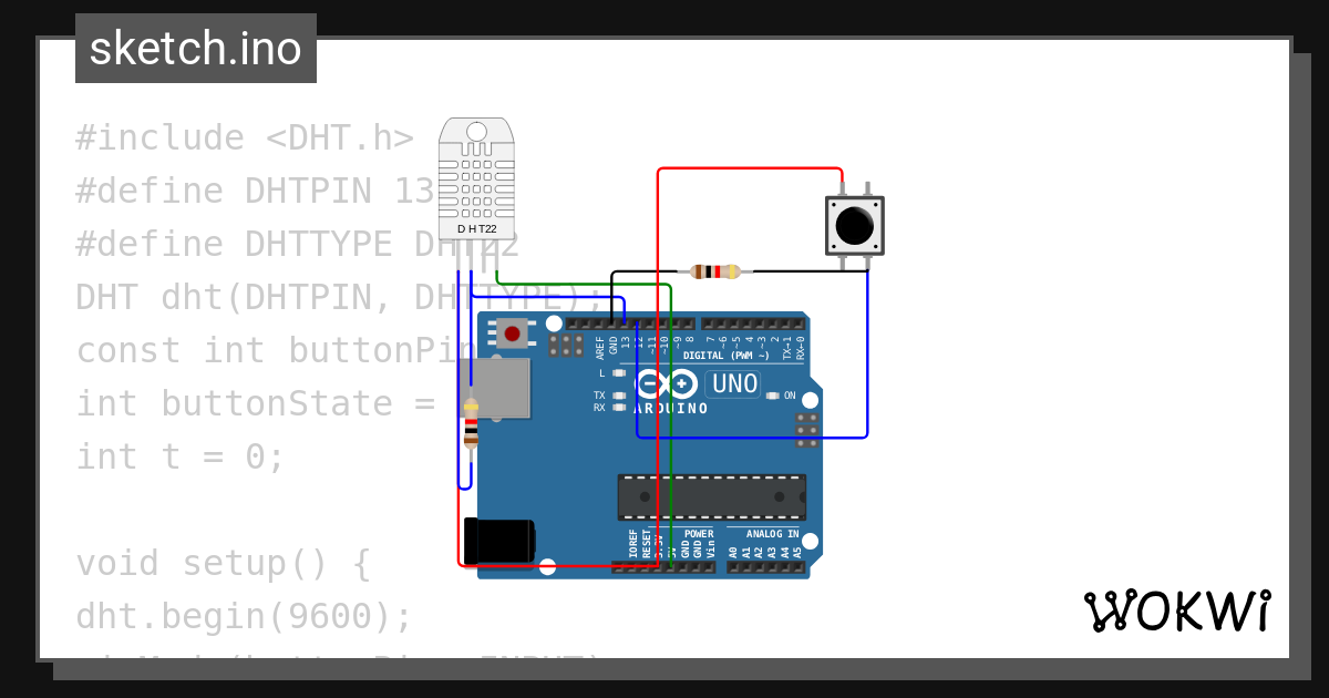 датчик температури кнопка Wokwi Esp32 Stm32 Arduino Simulator 9443