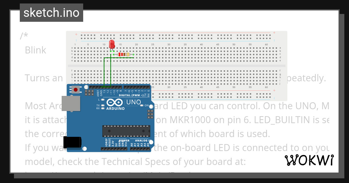 blink-test - Wokwi ESP32, STM32, Arduino Simulator