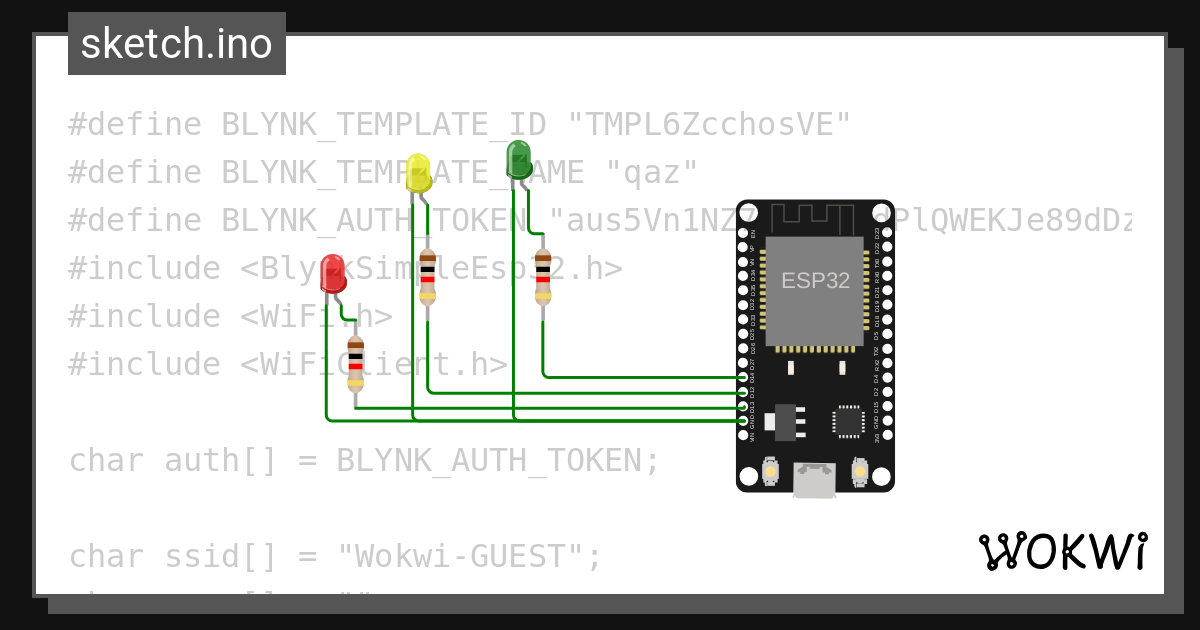 đèn Giao Thông Wokwi Esp32 Stm32 Arduino Simulator
