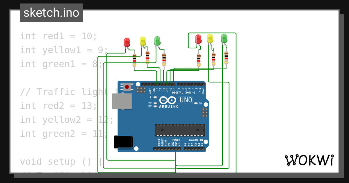 Trafic Light Iot Copy Wokwi Esp32 Stm32 Arduino Simulator 3214