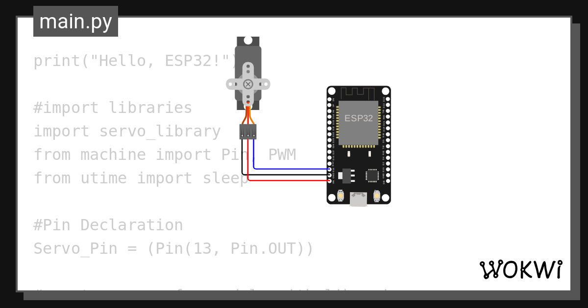 Servo Wokwi Esp32 Stm32 Arduino Simulator