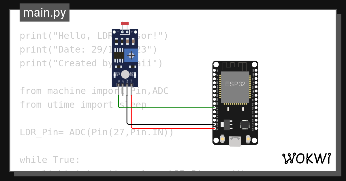 Light Detection Wokwi Esp32 Stm32 Arduino Simulator 1198