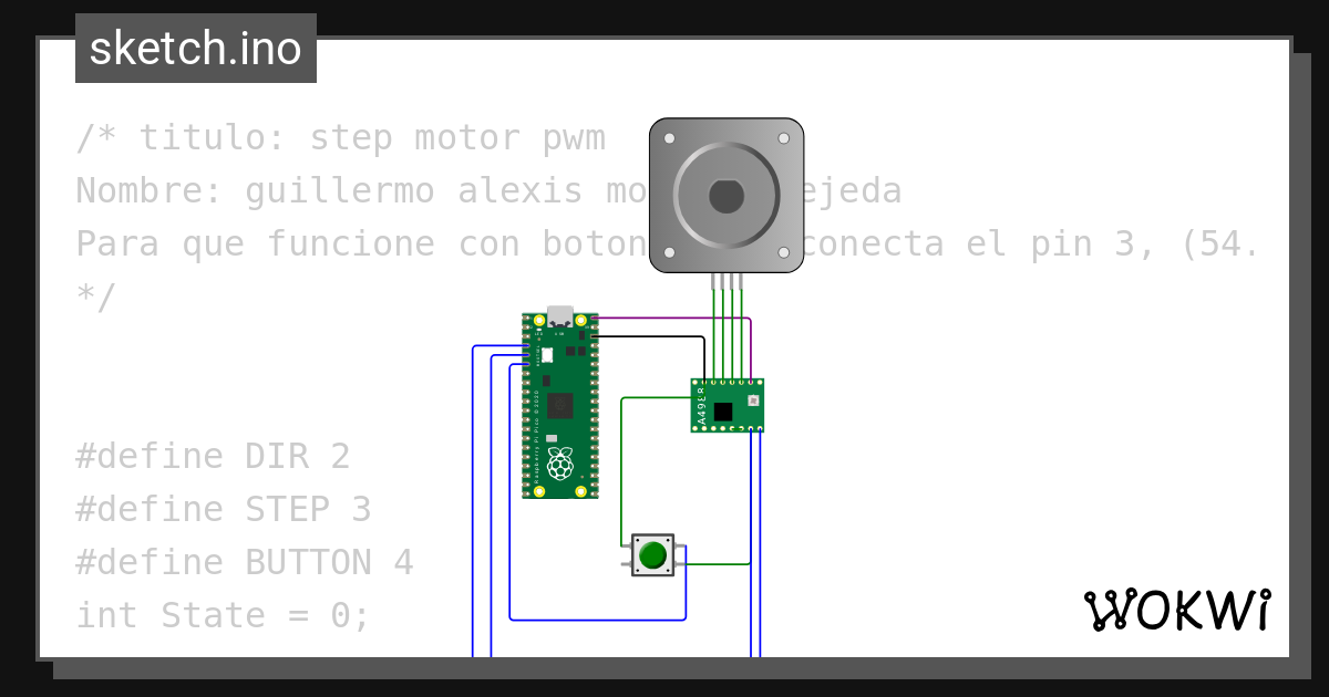 Motor Pi Picoguillermomontiel Wokwi Esp32 Stm32 Arduino Simulator 4071
