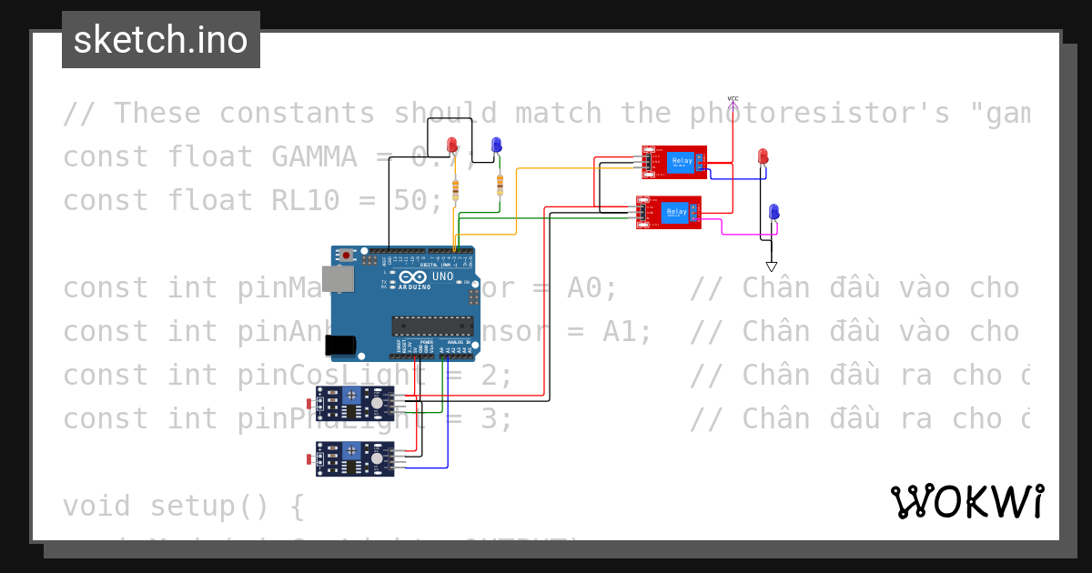 đèn Xe ô Tô Wokwi Esp32 Stm32 Arduino Simulator