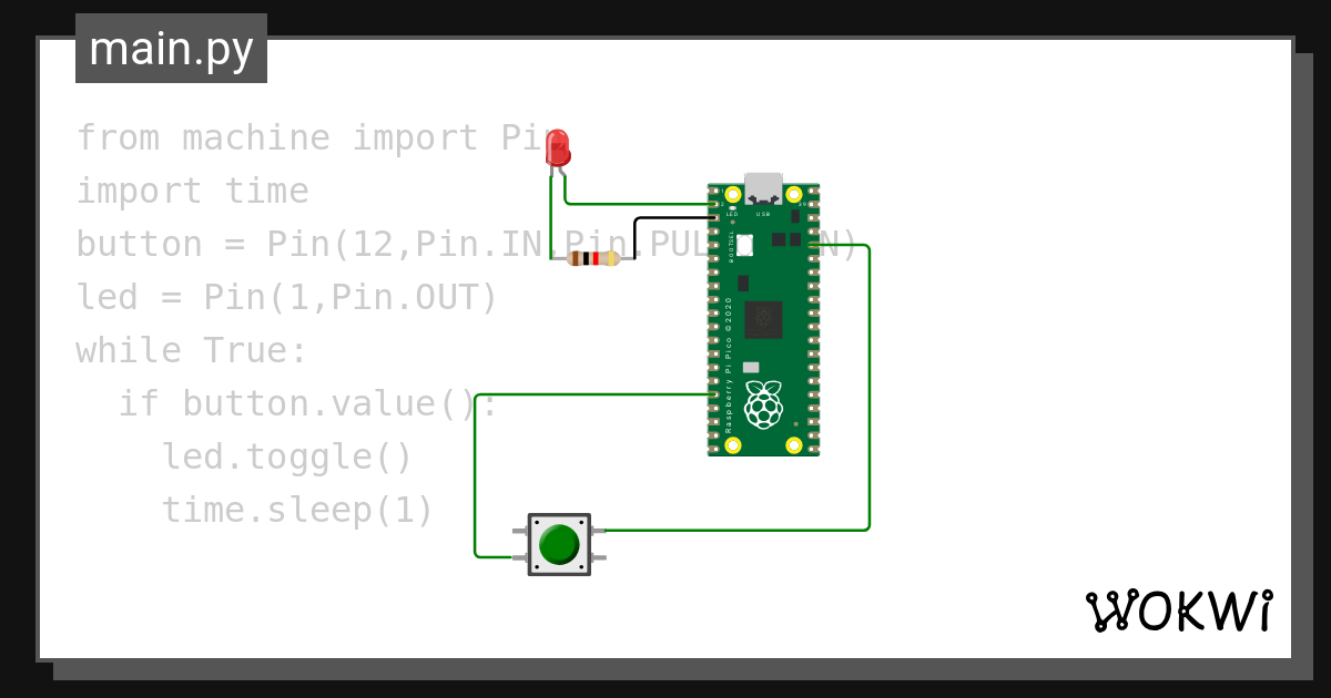 Blink With Micropython Copy Wokwi Esp32 Stm32 Arduino Simulator