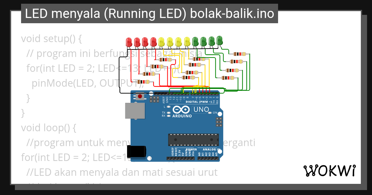 M. Derian Ramdhan_LED menyala (Running LED) - Wokwi ESP32, STM32, Arduino Simulator