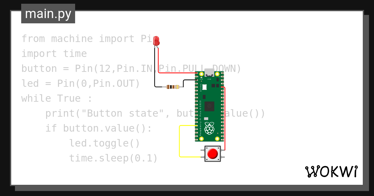 Pushbutton Wokwi Esp32 Stm32 Arduino Simulator