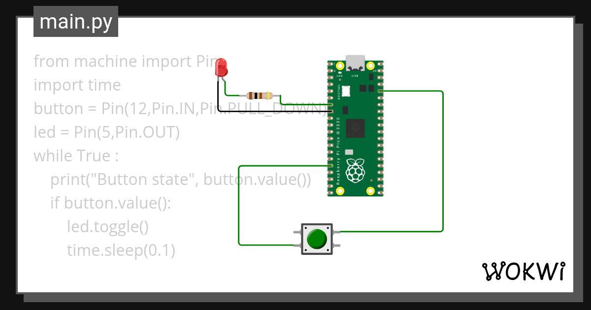 Blink With Micropython Copy Wokwi Esp32 Stm32 Arduino Simulator 