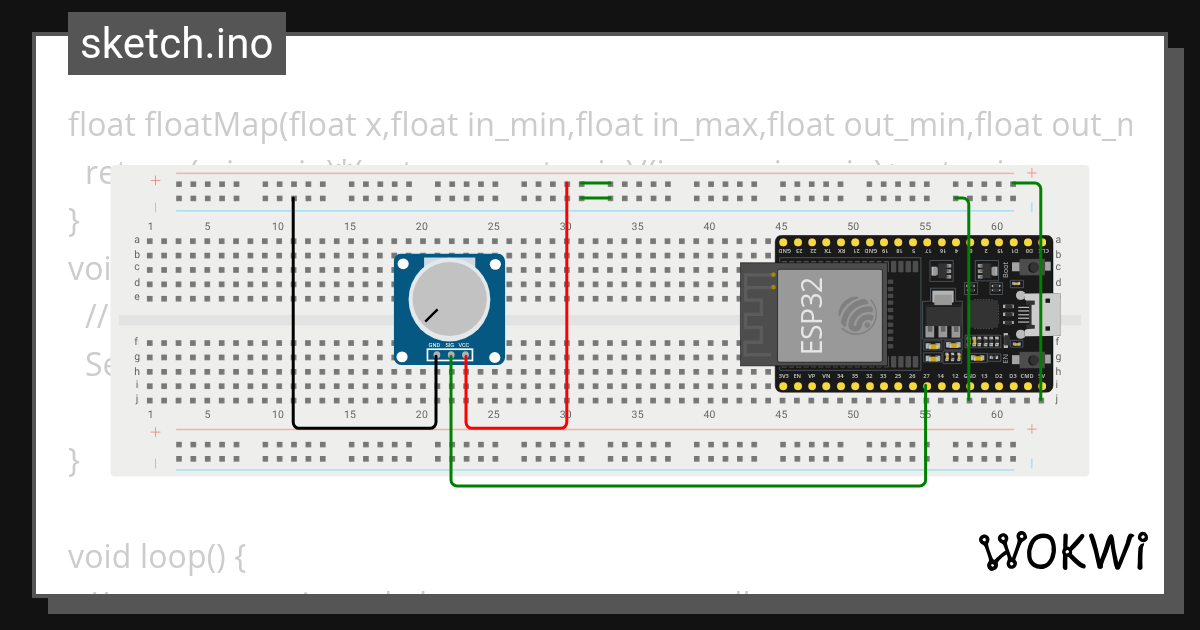 POTENTIOMETER - Wokwi ESP32, STM32, Arduino Simulator