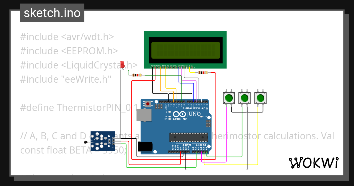 Thermostat - Wokwi ESP32, STM32, Arduino Simulator