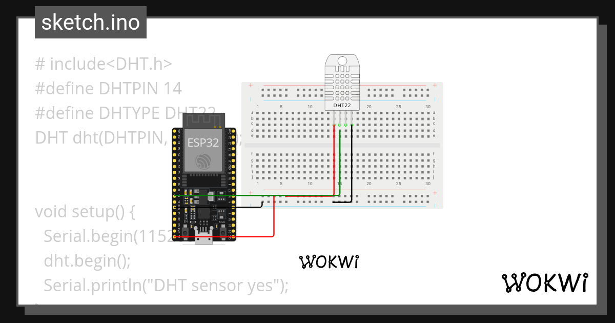 DHT - Wokwi ESP32, STM32, Arduino Simulator