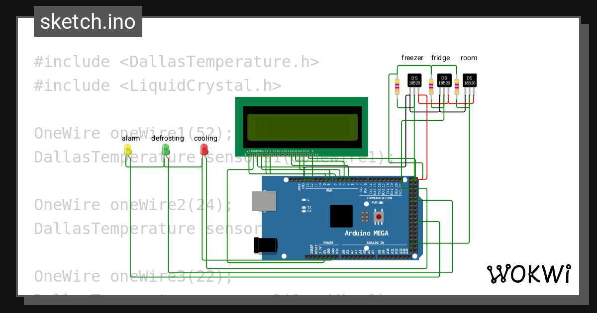 Hệ Thống Quản Lý điền Khiển Nhiệt độ Wokwi Esp32 Stm32 Arduino Simulator 6688